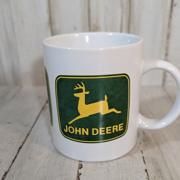 John Deere | Dining | John Deere White And Green Mug | Poshmark
